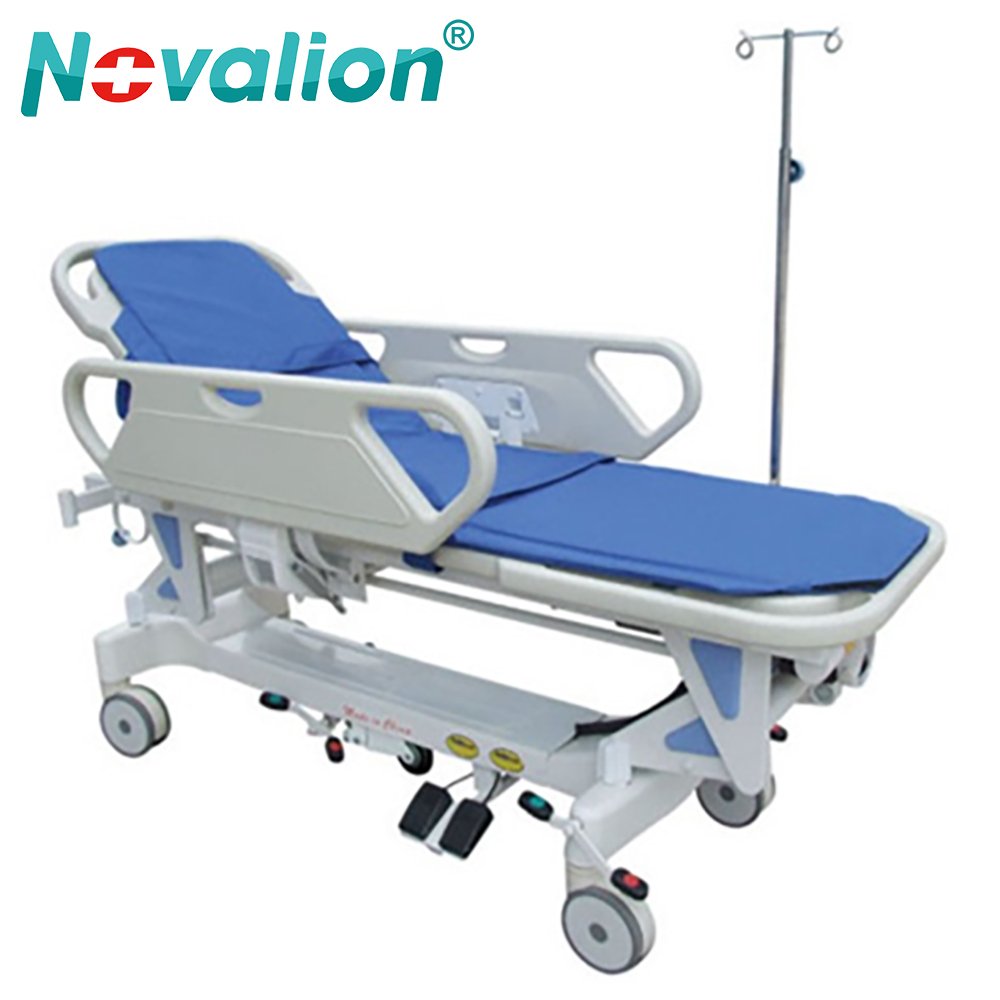 Adjustable Patient Transfer Stretcher with Oxygen Holder