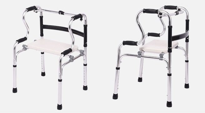 Stainless Steel Walker Chair with Stool Board