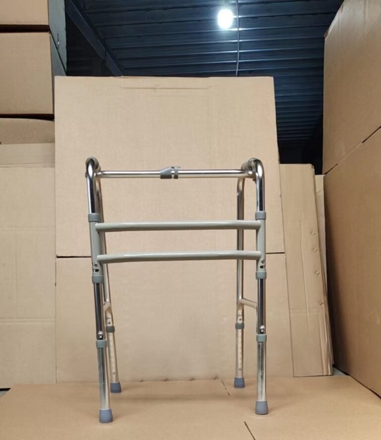 Double Crossbar Aluminum Alloy Walker for Clinical Settings