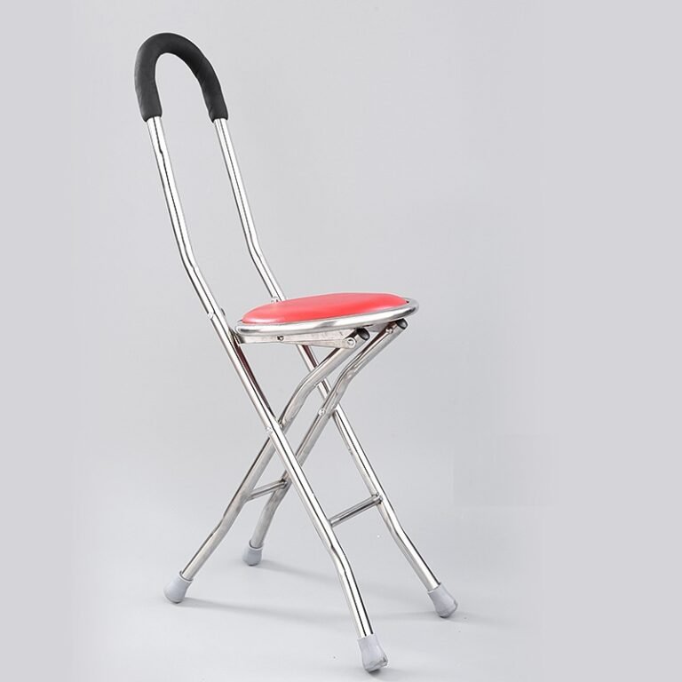 Foldable Stainless Steel Walking Stick Chair