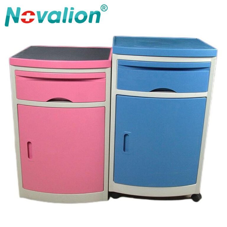 Durable ABS Medical Bedside Cabinet with Optional Wheels