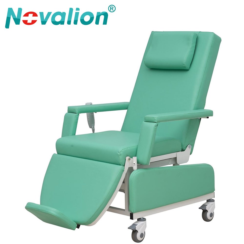 Electric Dialysis Chair with IV Pole and Braked Castors