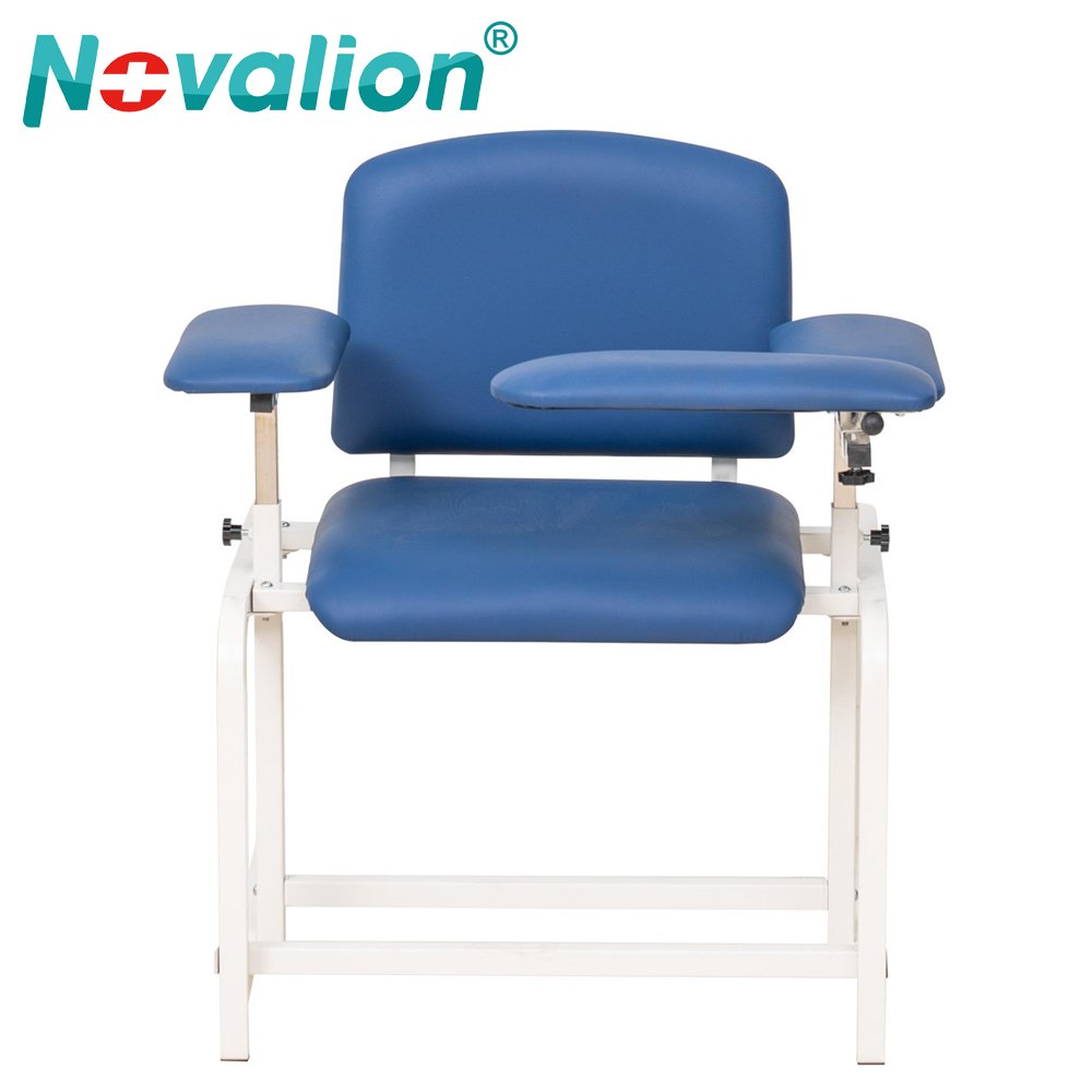 Compact Blood Donation Chair in Steel and PVC Leather