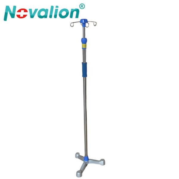 Heavy-Load Stainless Steel Infusion Stand with Cast Base