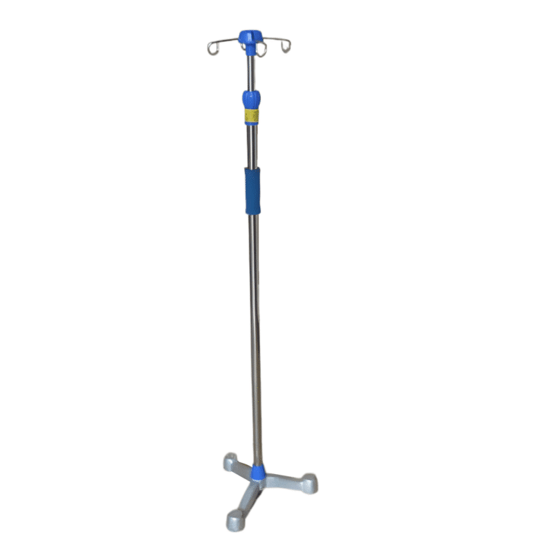 Heavy-Load Stainless Steel Infusion Stand with Cast Base