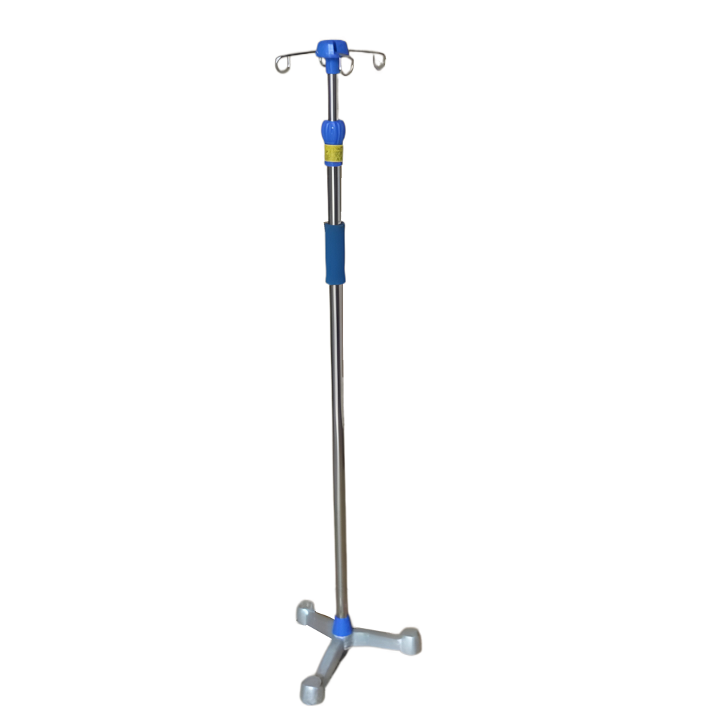 Heavy-Load Stainless Steel Infusion Stand with Cast Base