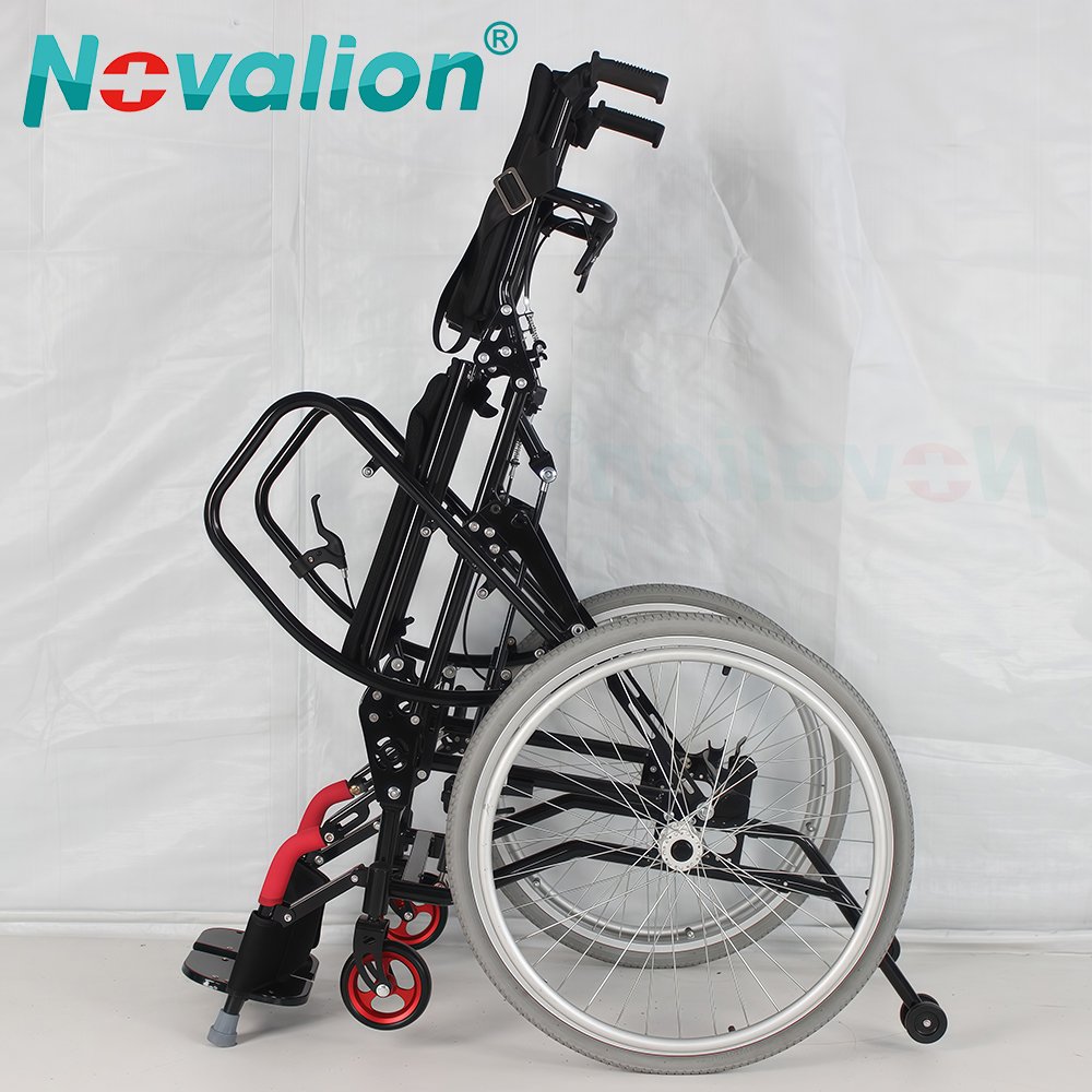Light Manual Standing Wheelchair with Anti Rollover Design