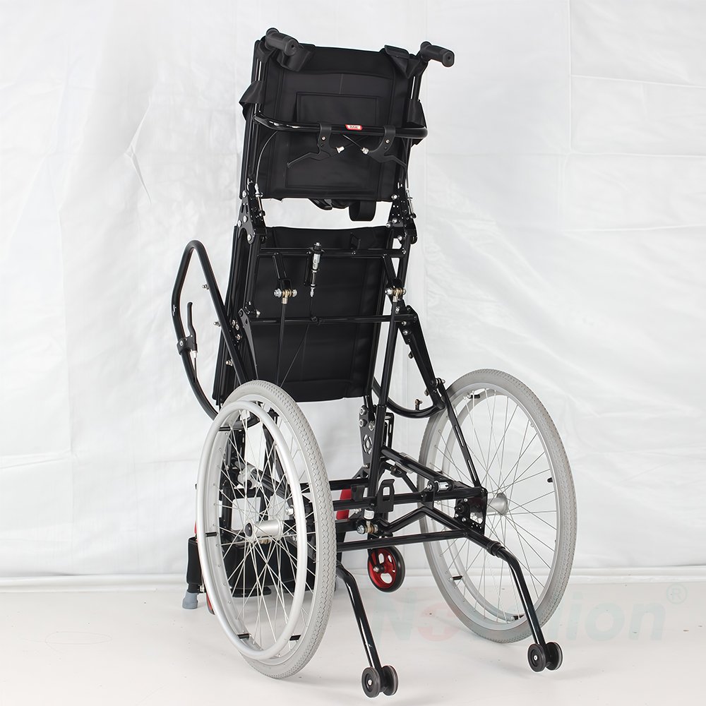 Light Manual Standing Wheelchair with Anti Rollover Design